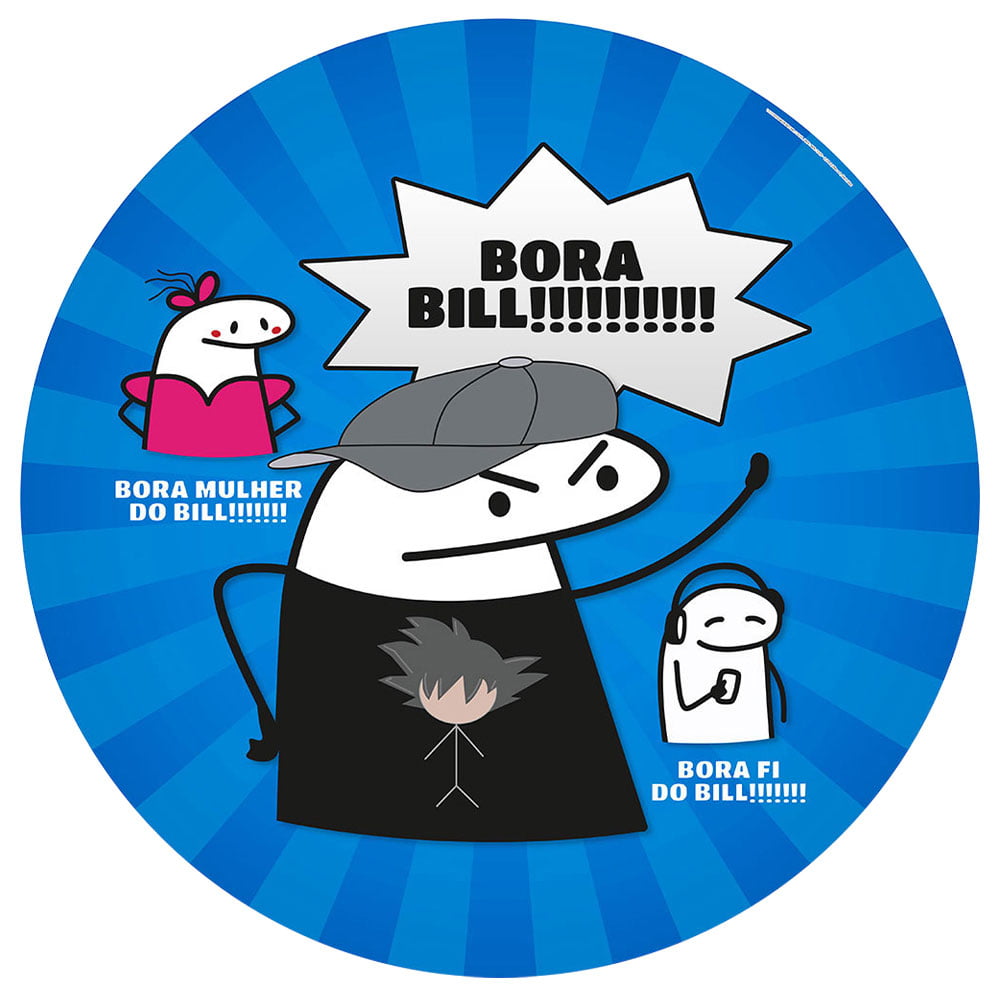 Painel Redondo Meme Bora Bil 3D Sublimado